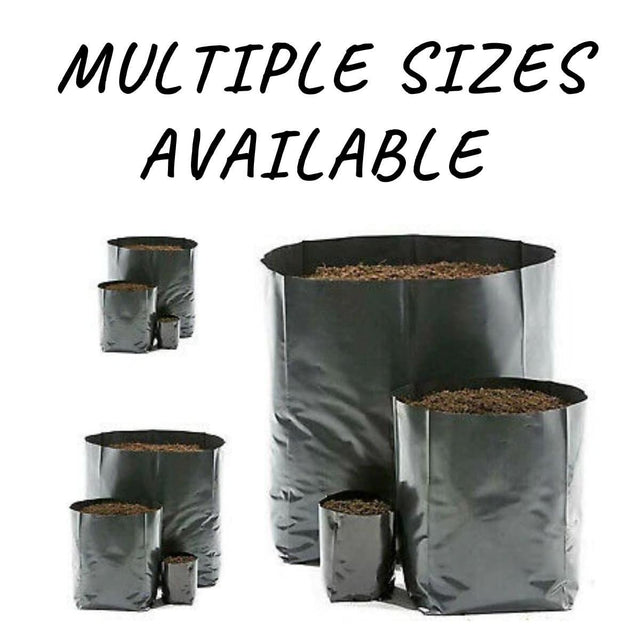 Buy SINGHAL HDPE Poly Grow Bags 9x10 Inch | UV-Resistant Nursery Bags ...